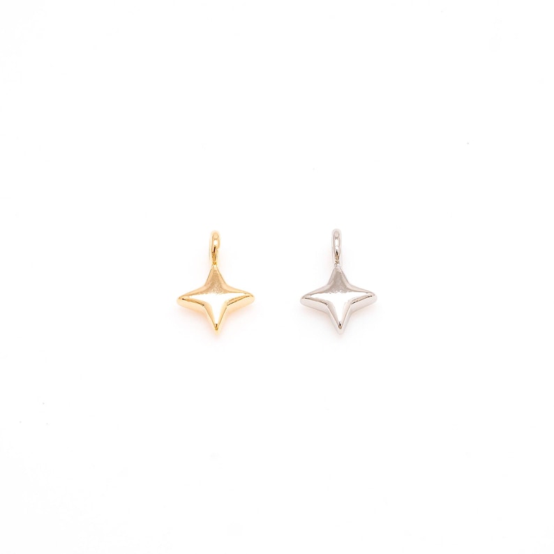 North Star Charm,8*5.5mm Tiny Star Sparkle Charm Pendant,jewelry Making ...