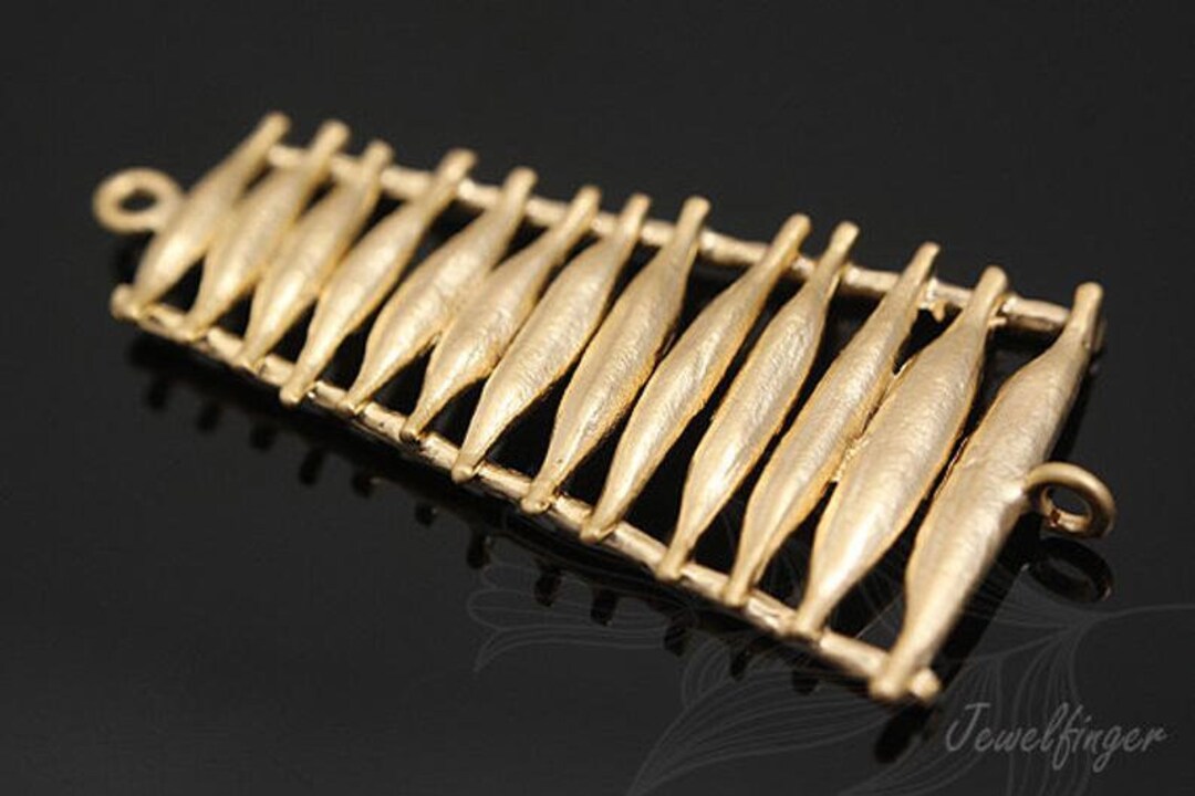 H181-2pcs-matt Gold Plated-trapezoid Connector-brass Trapezoid Pendant ...