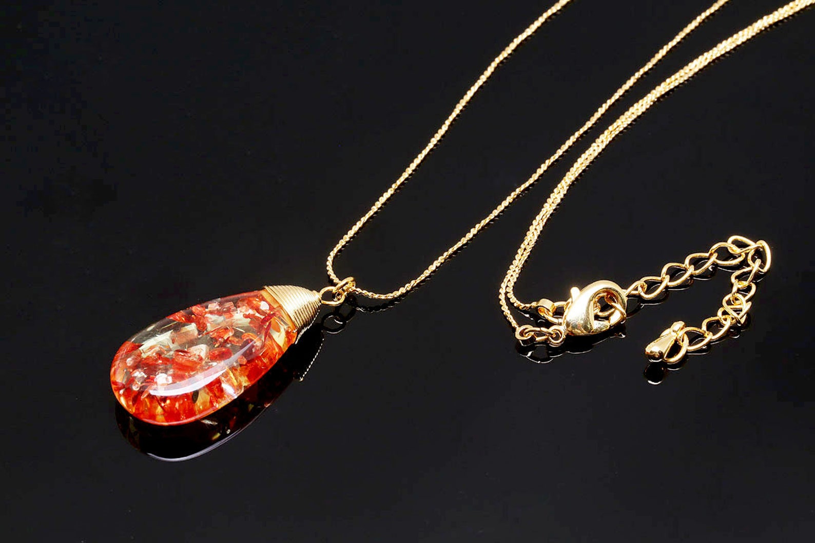 H922-2pcs-gold Plated-2713mm Amberoid Drop Pendant-gemstone - Etsy