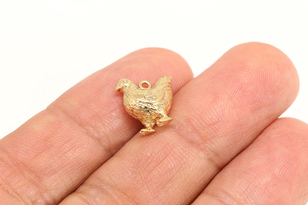 S073-2pcs-gold Plated-1212mm Chicken Charms,animal Pendant,necklace Earrings Making Supply - Etsy