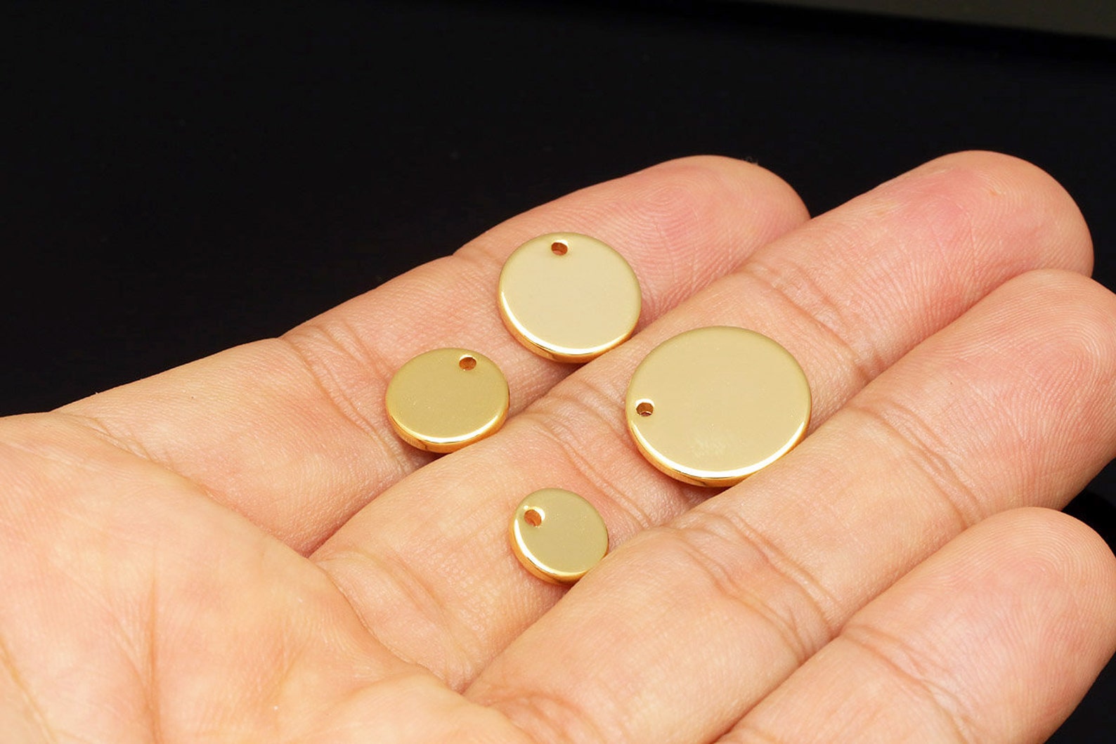 S1347-10pcs-gold Plated stamping Blanks Charm coin - Etsy