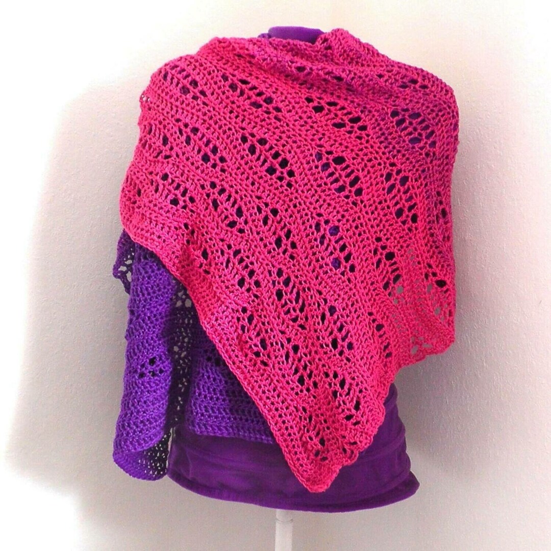 Surfer Shawl Crochet Pattern Video & PDF - Woolpedia - Etsy