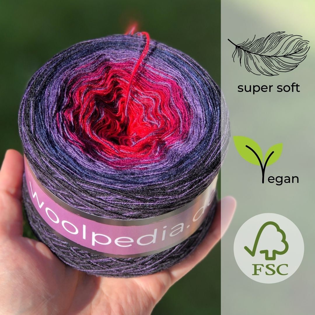 Woolpedia Colors Vamp Gradient Yarncake modal 4ply - Etsy