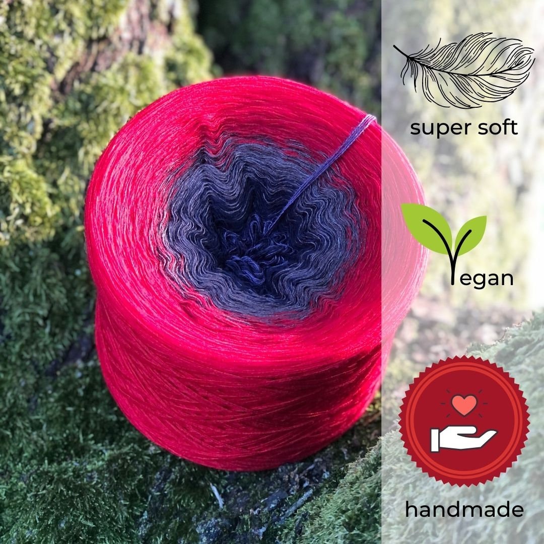 Woolpedia Colors Elmo's Fire Gradient Yarncake modal 4ply - Etsy