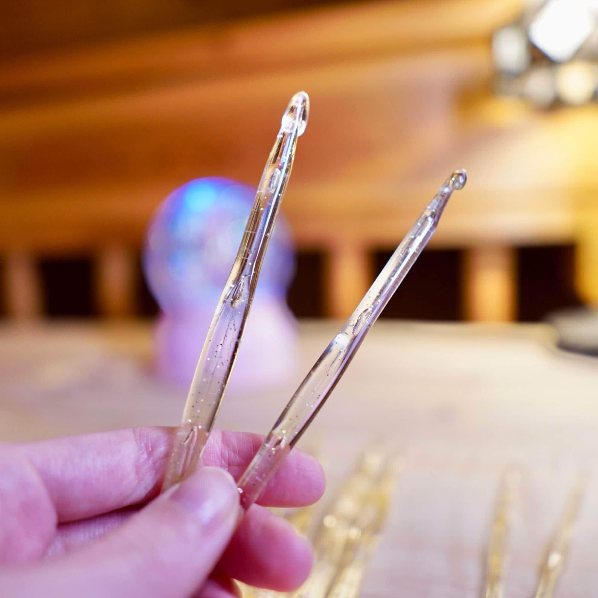 9-piece Golden-glitter Crochet Hook Set, Sizes 3 to 12mm - Etsy