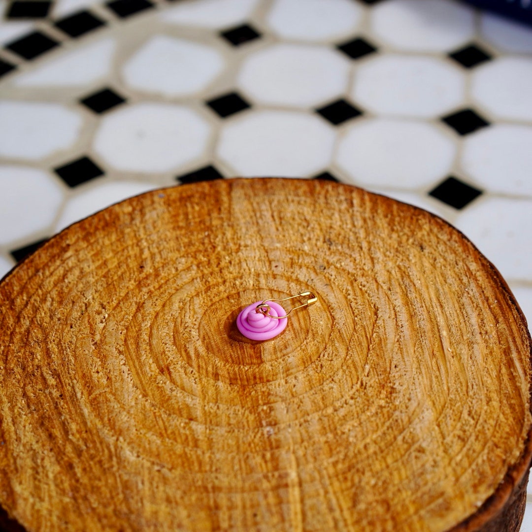 Pink Poop Polyclay Stitch Marker / Progress Keeper 1.4cm - Handmade - Etsy