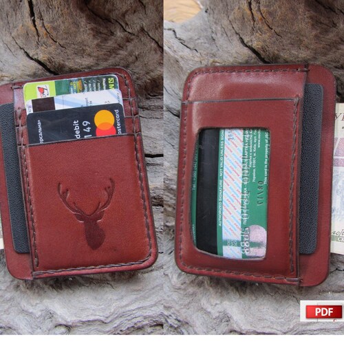 Leather Card Holder Wallet PDF Template V2 Leather Pattern - Etsy