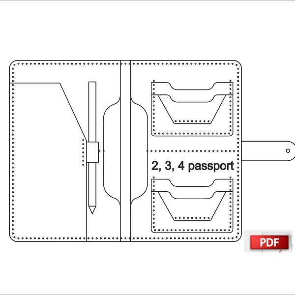 Passport Wallet Pattern - Etsy