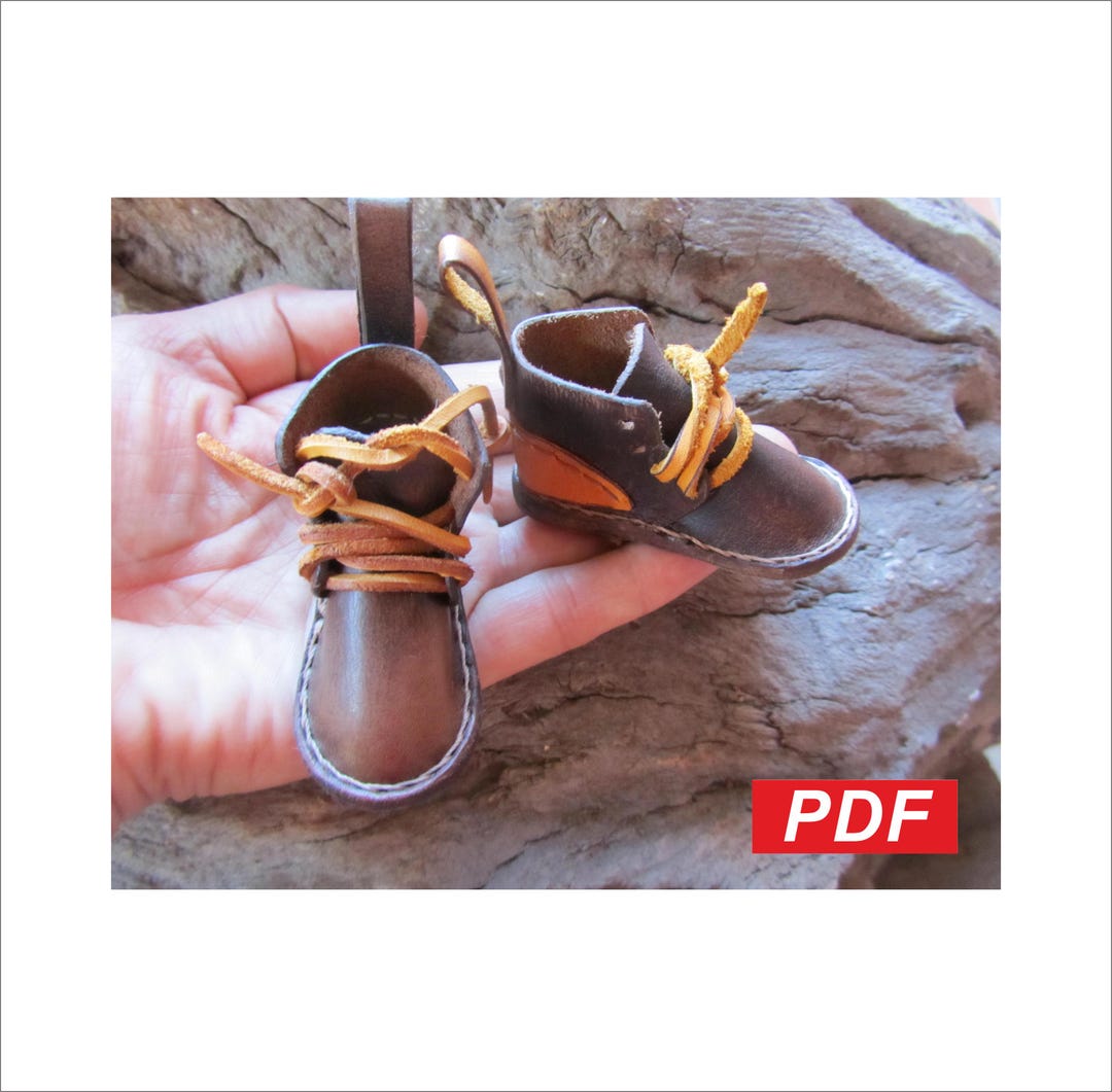 Leather Boot Keychain Template - Shoe Key Fob Pattern - Boot Keyring ...