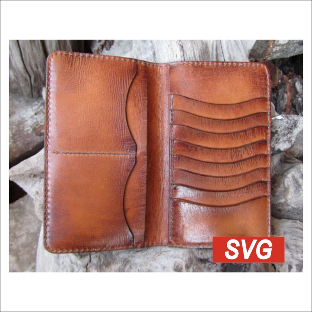 Leather Long Wallet Pattern Leather Clutch Pattern Svg Long Wallet ...