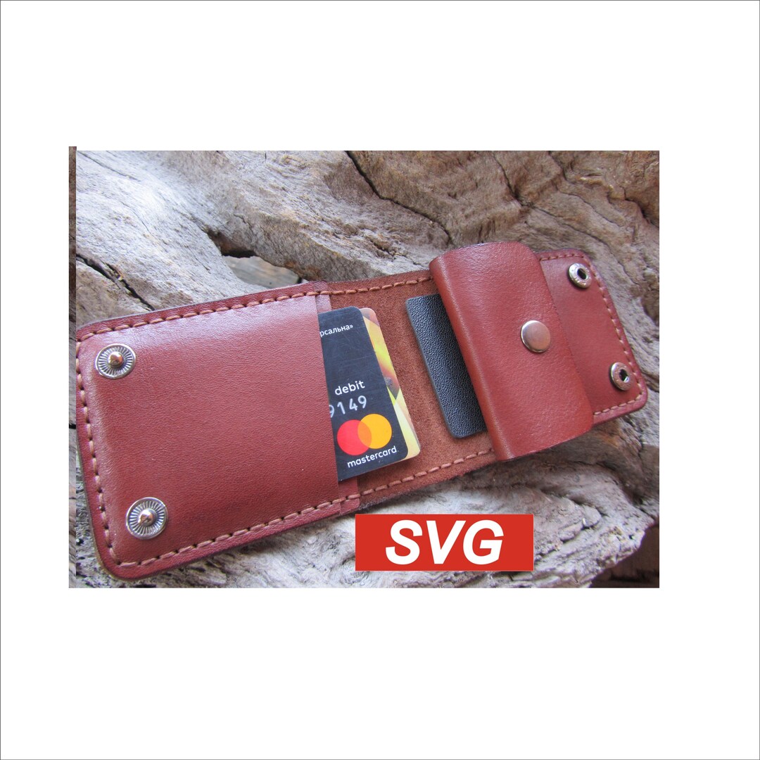 Slim Wallet Svg-simple Wallet Pattern-leather Small Wallet Template ...