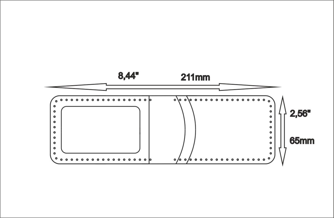 Card Wallet Template With Id Box-simple Wallet Pdf-wallet - Etsy