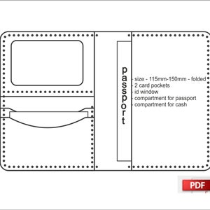 Passport Cover Pattern -family Passport Wallet Pattern - Leather ...