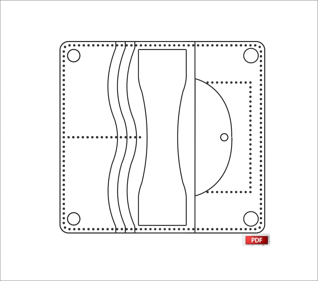 Long Leather Wallet Template-double Wallet Template-business Wallet ...