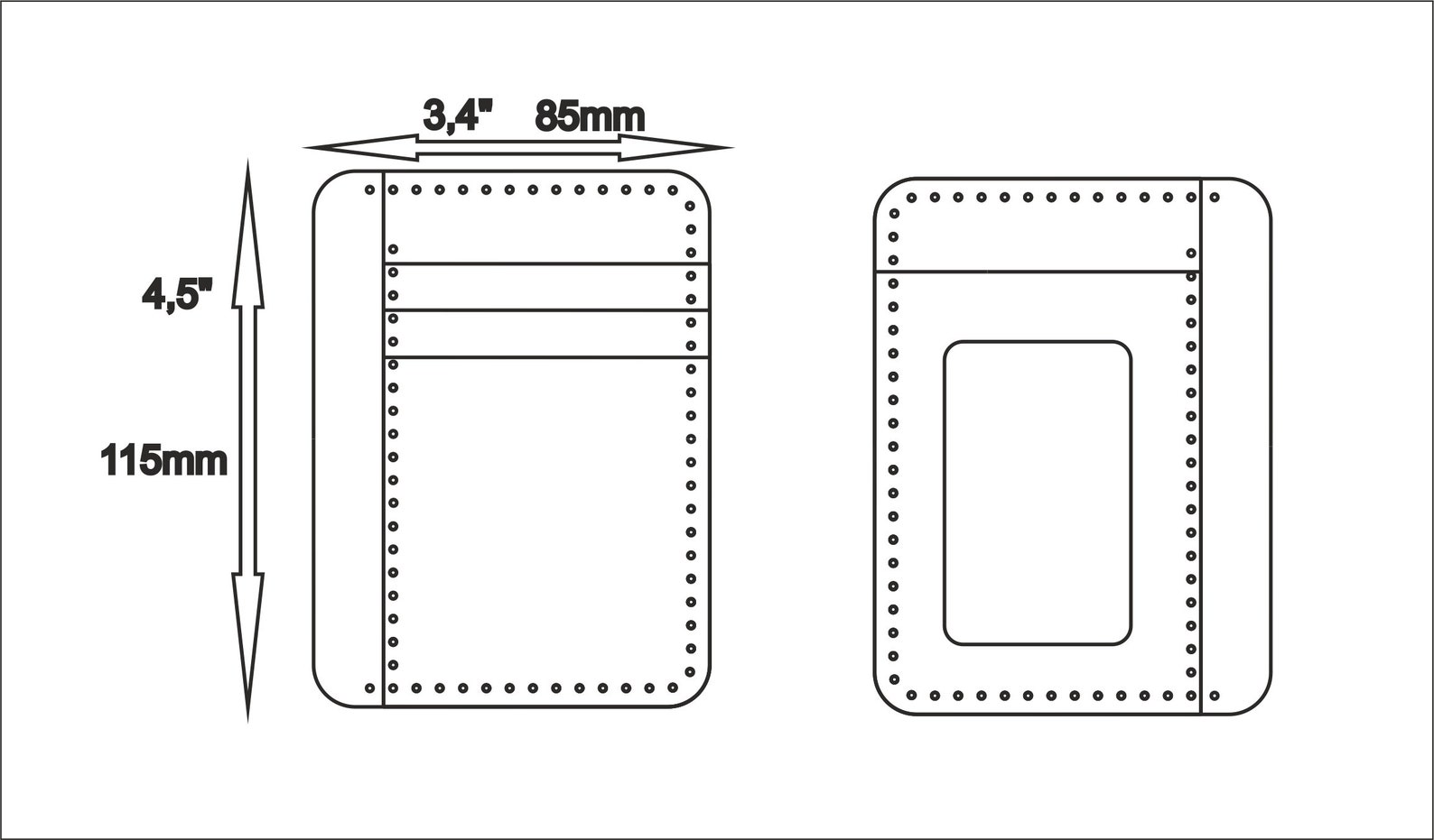 Card Holder Pattern wallet Pattern PDF leather Card Holder - Etsy