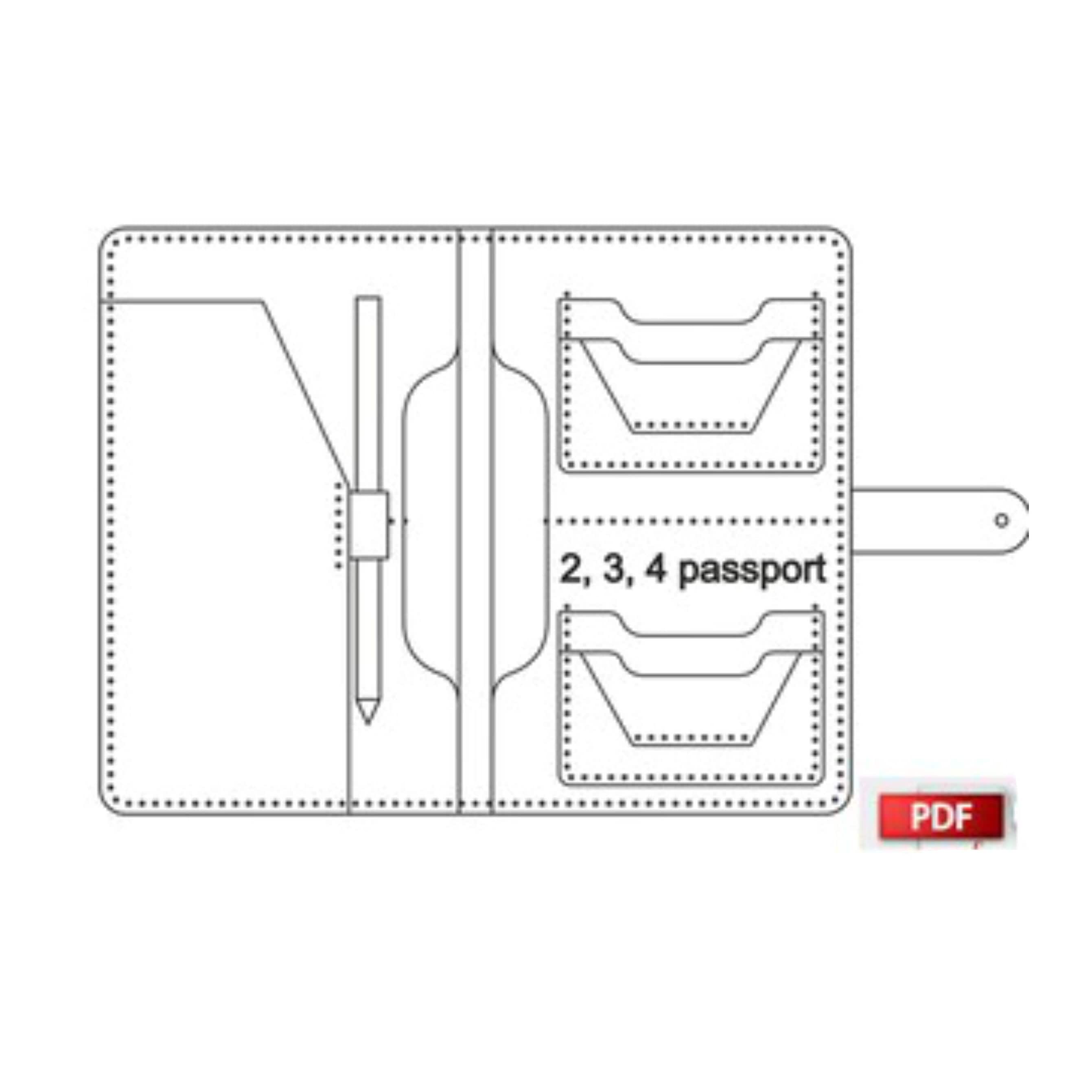 Blank Passport Cover Template