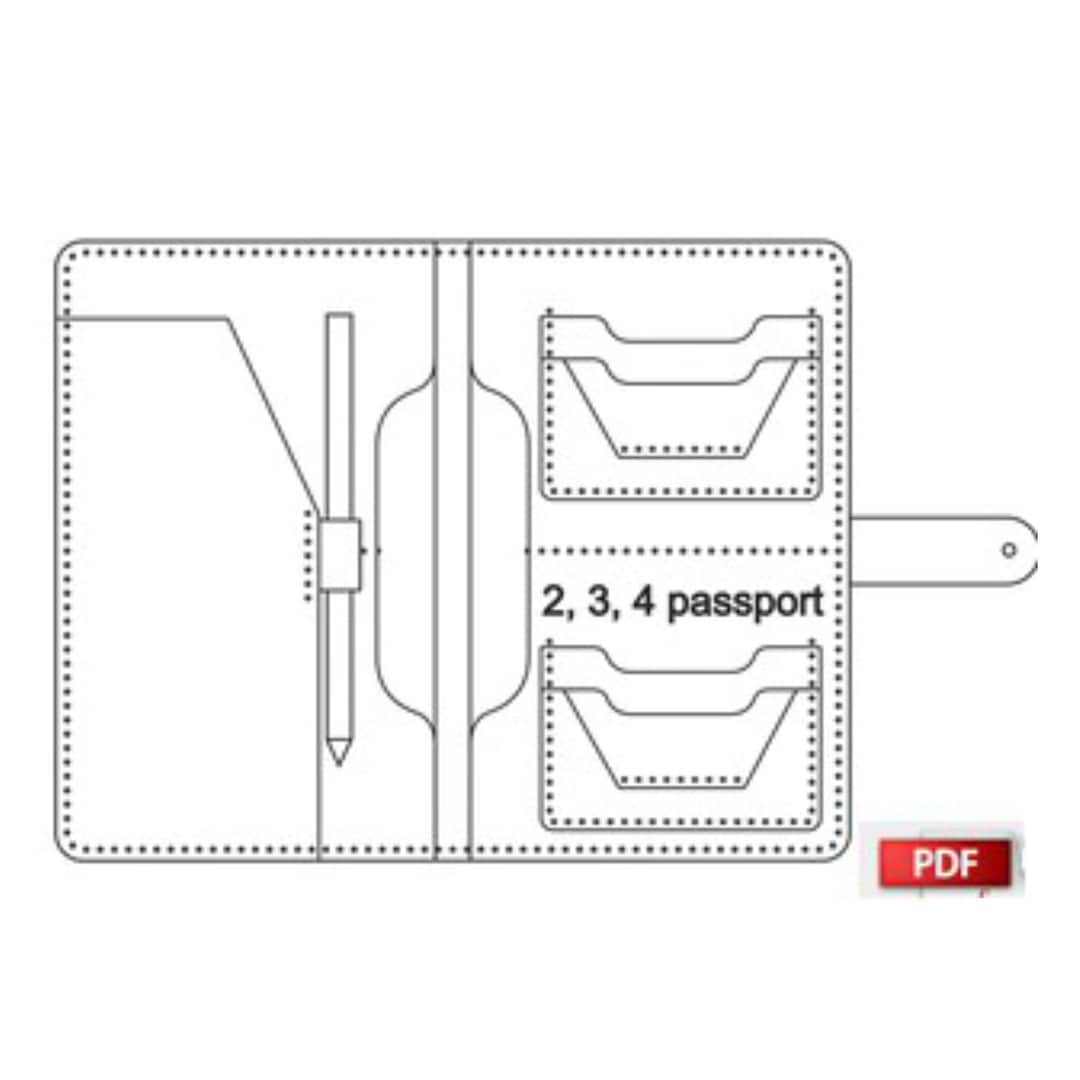 DIY Family Passport Wallet Pattern-pdf Wallet Passport-template-family ...