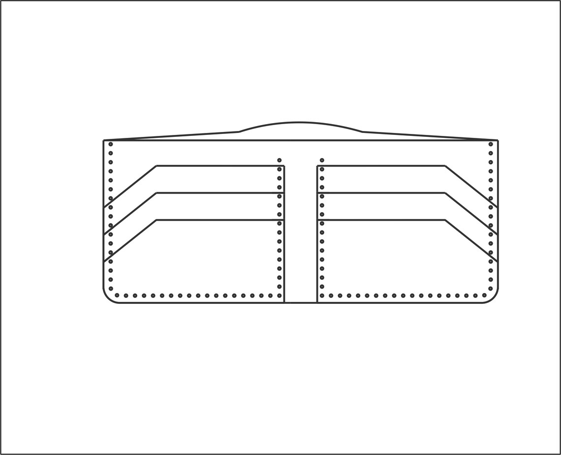 Leather Slim Wallet Pdf small Card Wallet Pattern leather - Etsy