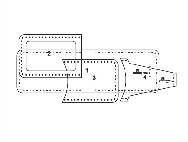 Card Wallet Template With Id Box-simple Wallet Pdf-wallet - Etsy