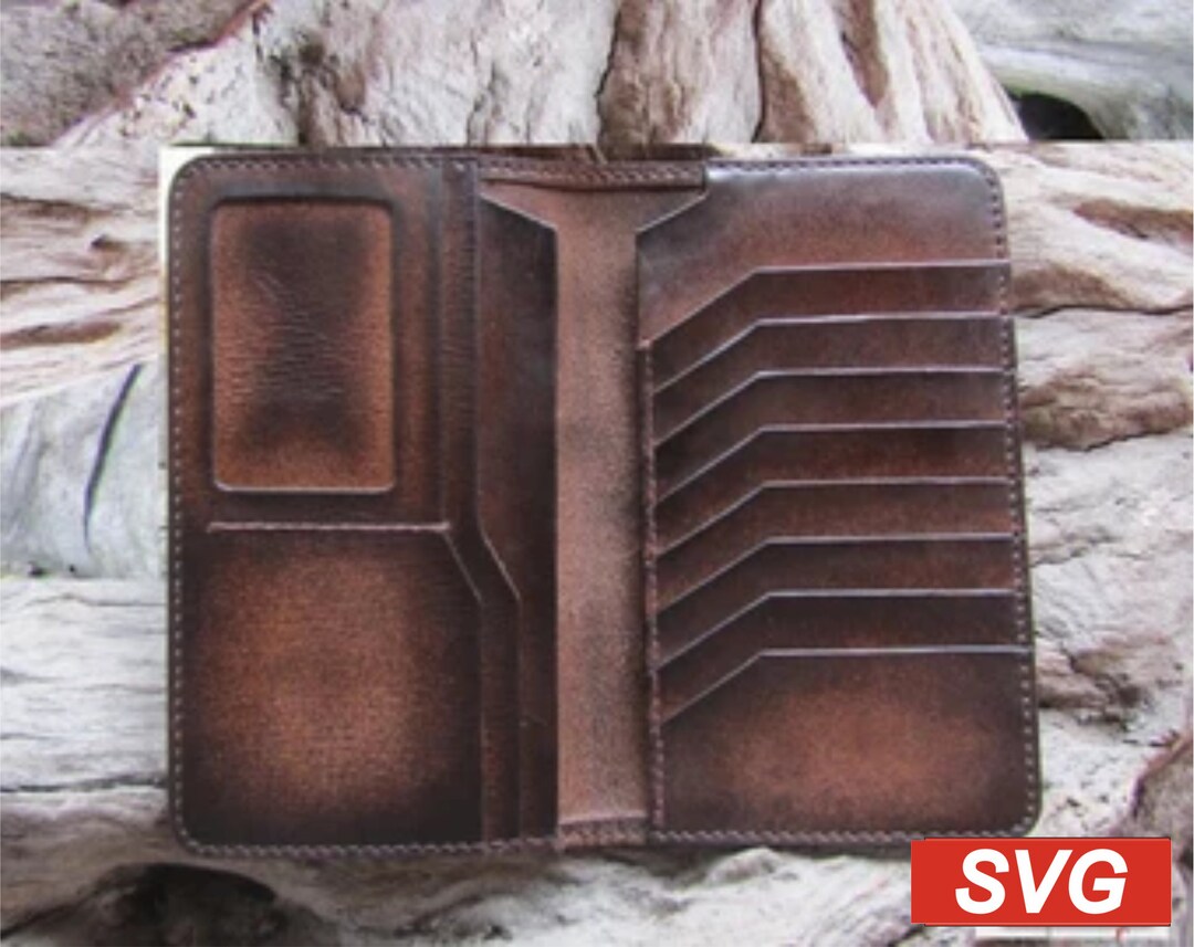 SVG Business Wallet- Template - Leather Clutch Wallet - Long Wallet ...