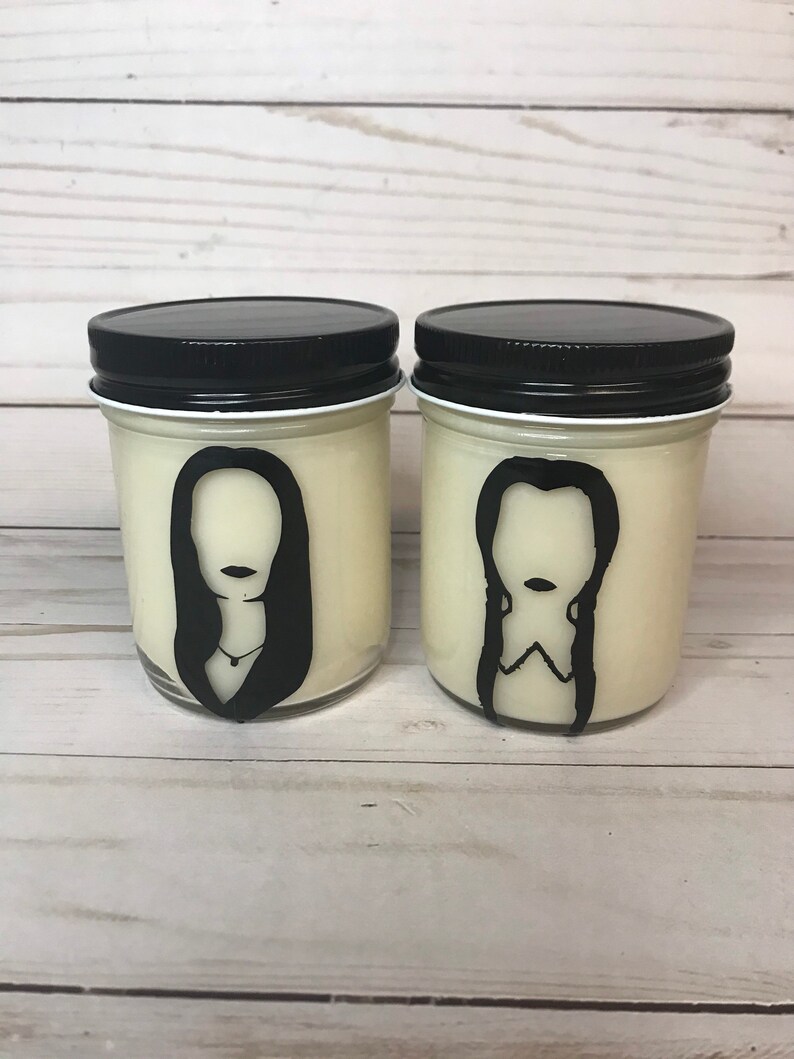 Morticia and Wednesday Addams Family 8 Oz Hand Poured Candle - Etsy