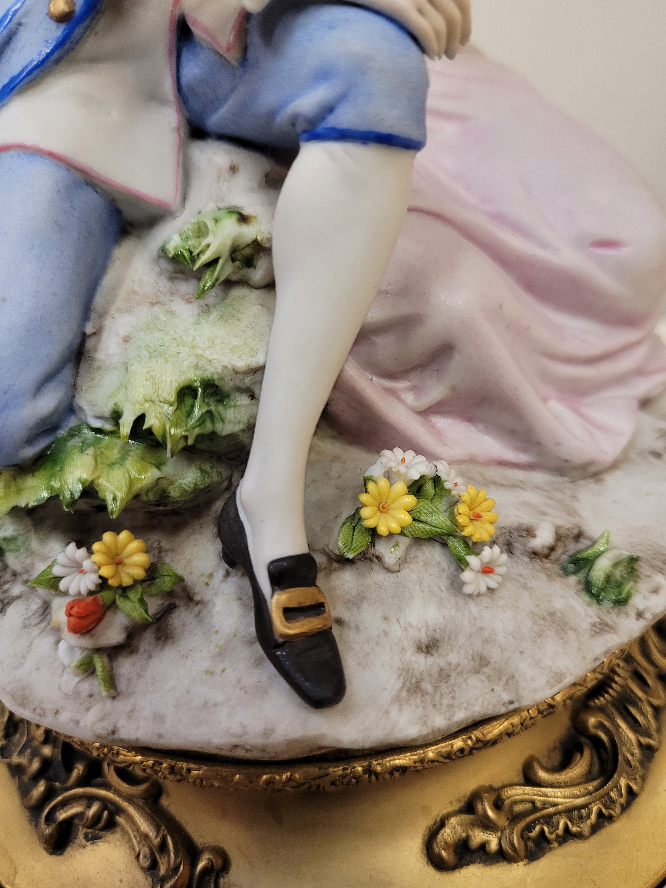 Vintage Italian Capodimonte Figurine Triade Benacchio - Etsy