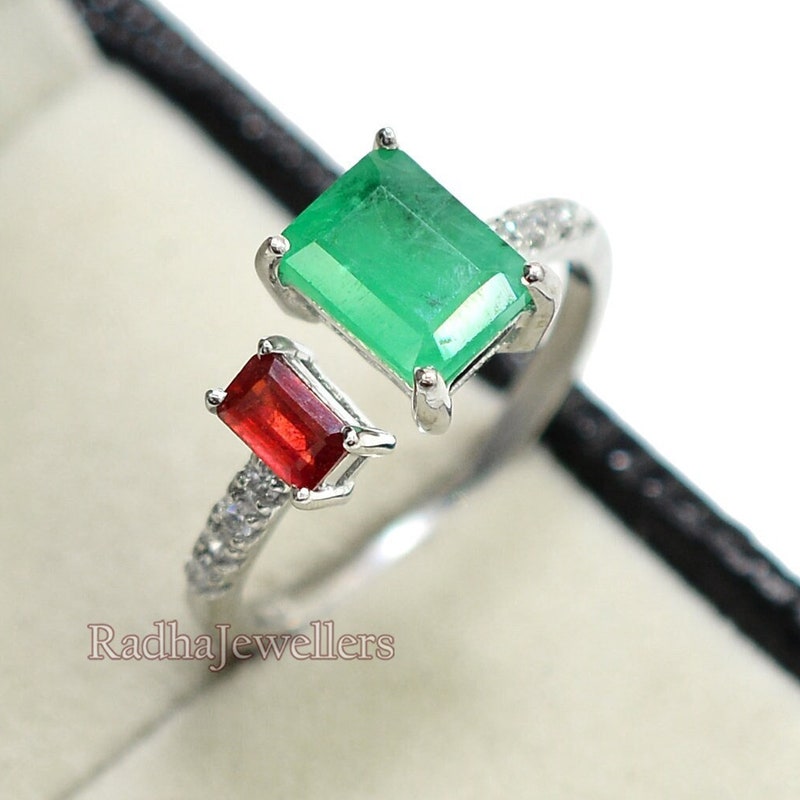 Emerald Ruby Ring - Etsy