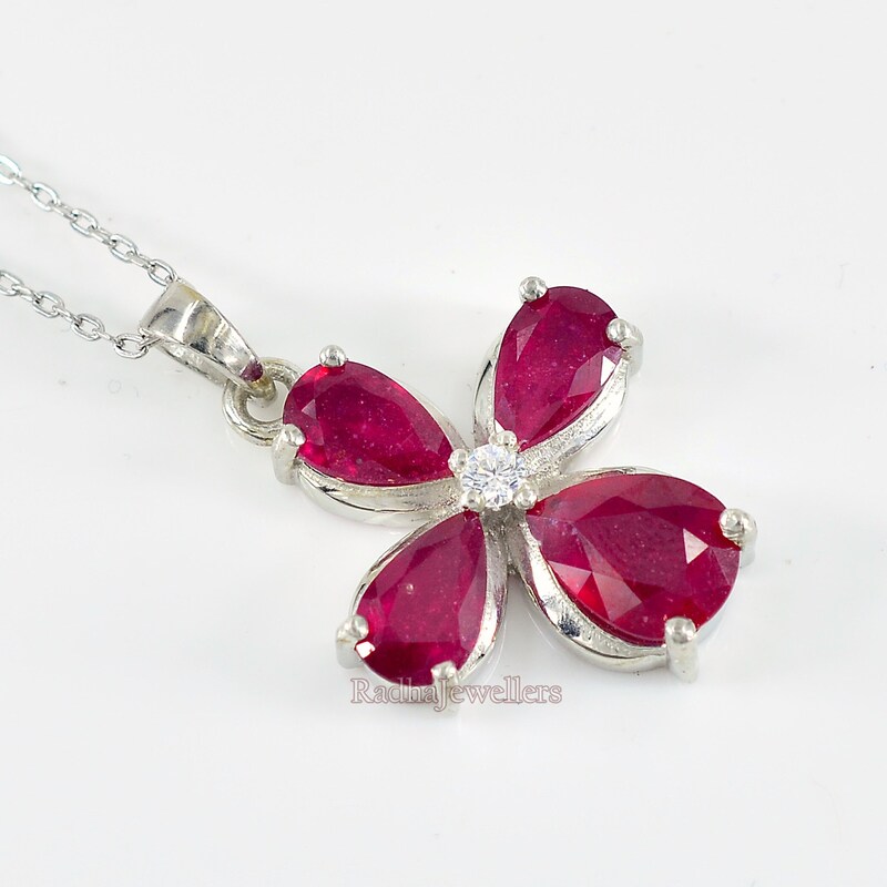 Natural Ruby Pendant - Etsy