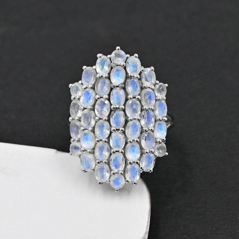 Large Moonstone Ring - Etsy