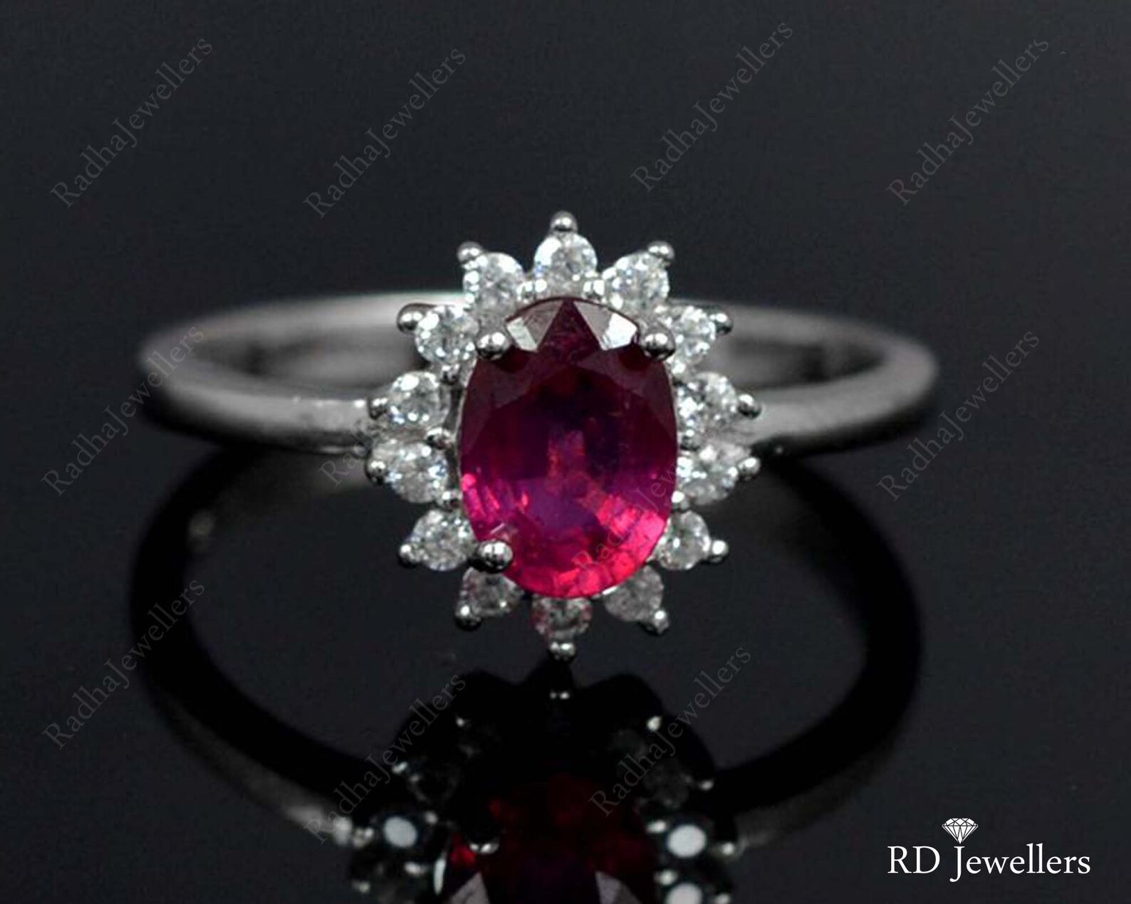 Natural Ruby Gemstone Jewelry Set 925 Silver Jewelry Set - Etsy