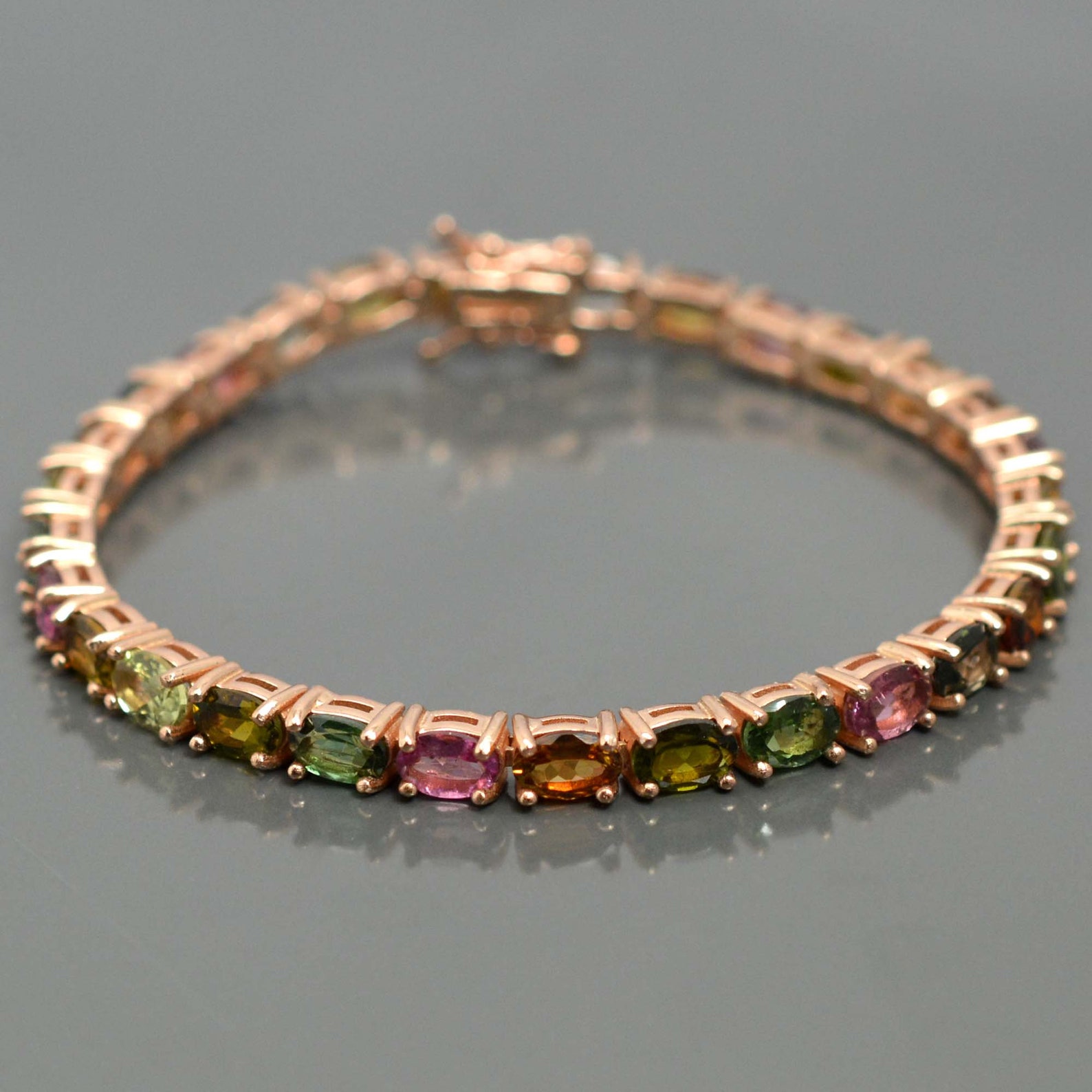 Beautiful Natural Tourmaline Bracelet 925 Silver Bracelet | Etsy