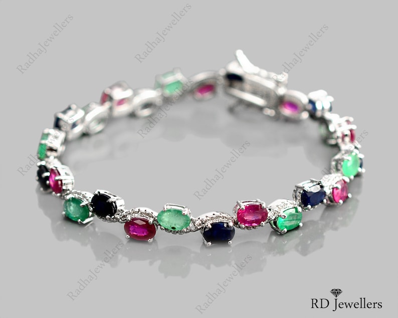 Natural Ruby Emerald Sapphire Mix Gemstonecolorful Chunky - Etsy