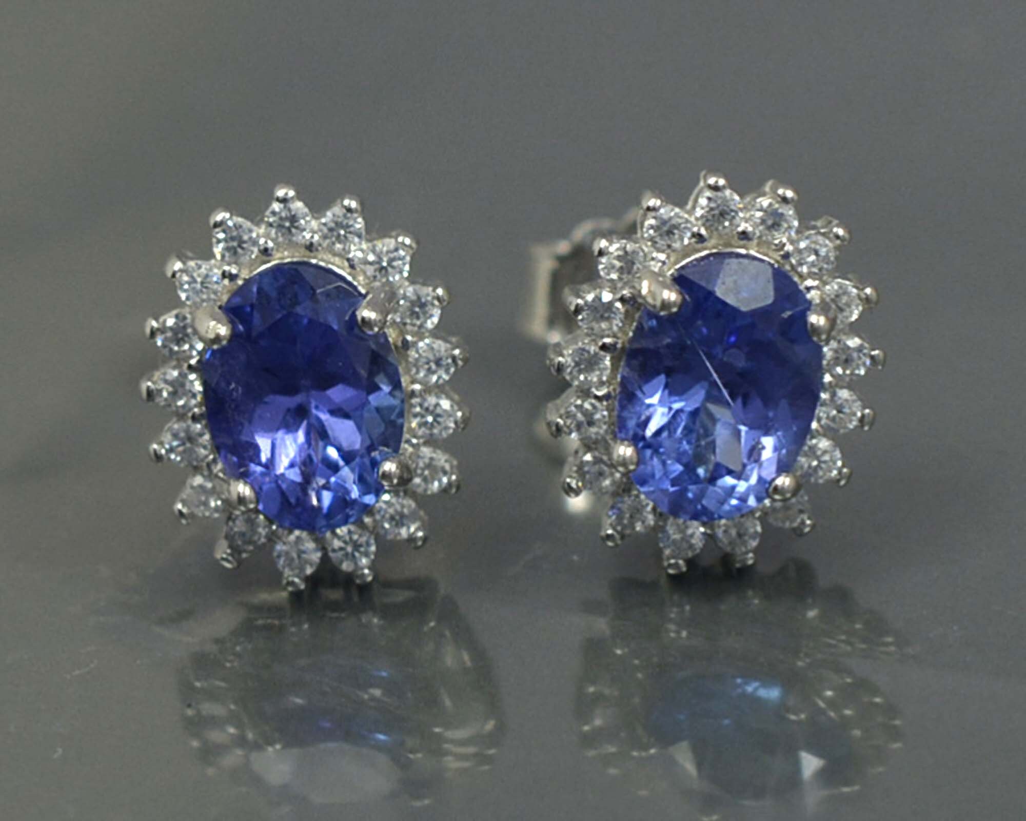 925 Silver Jewelry Set Natural Tanzanite Jewelry Set | Etsy