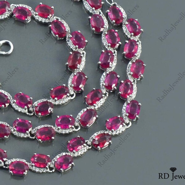 Red Ruby Necklace - Etsy