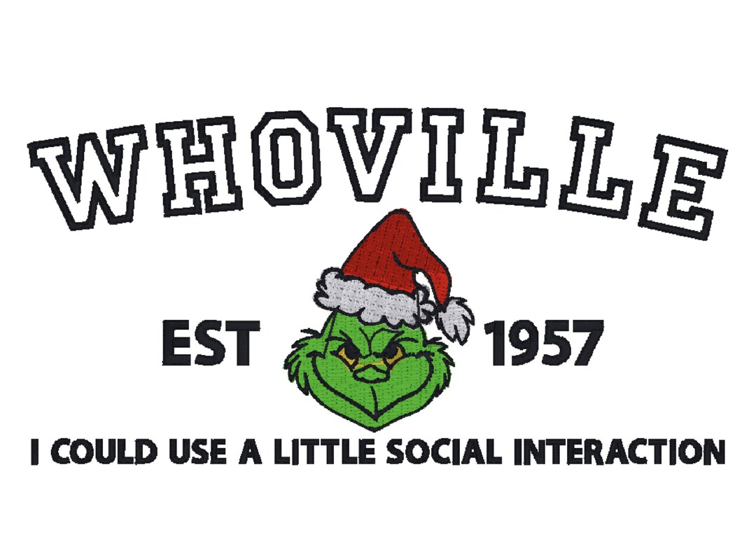 Whoville / Grinch Embroidery Design Singer, Brother, Babylock, Janome ...
