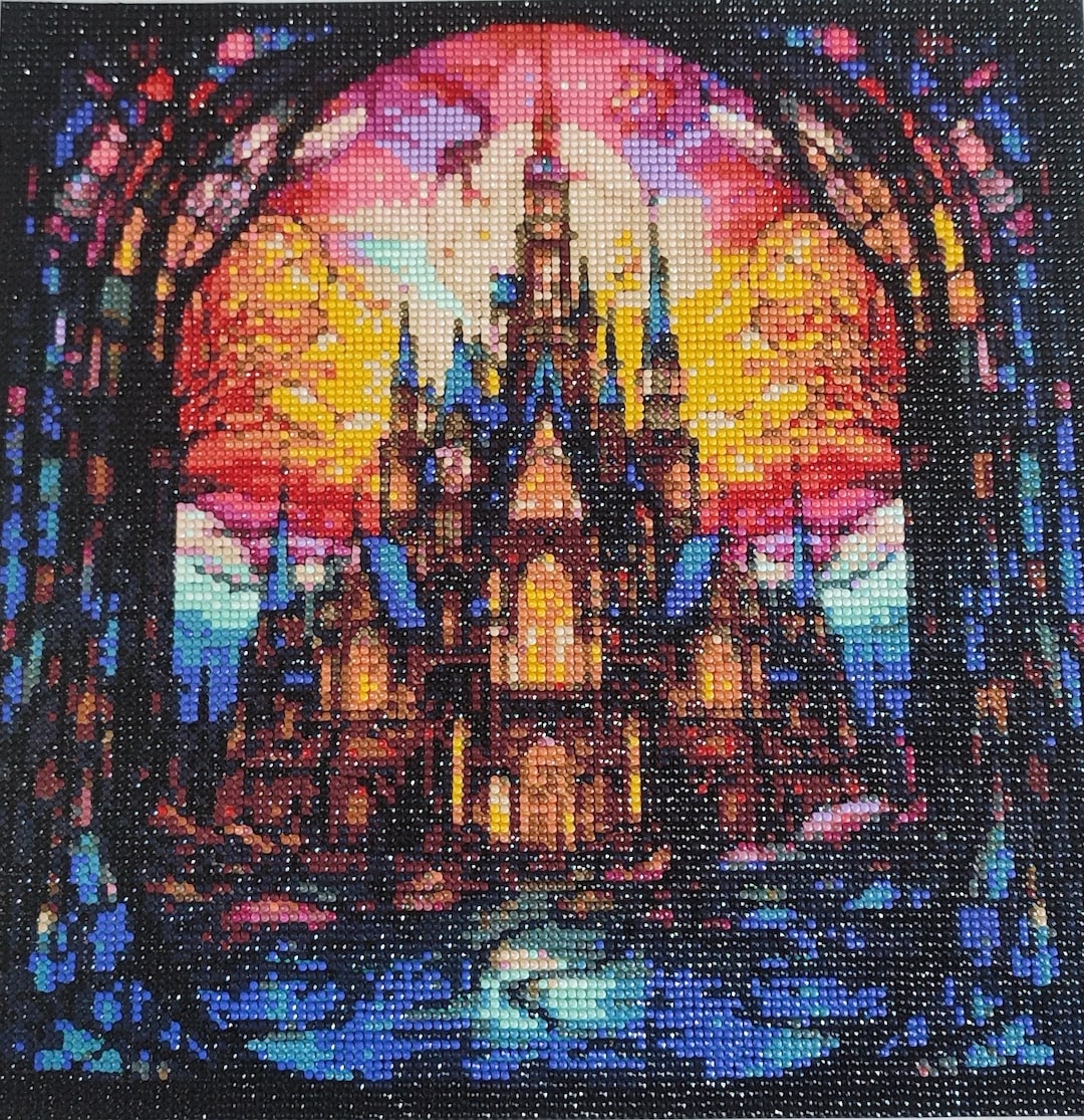 Diamond Paintings Completed Inspired Disney's/cinderella's Castle - Etsy