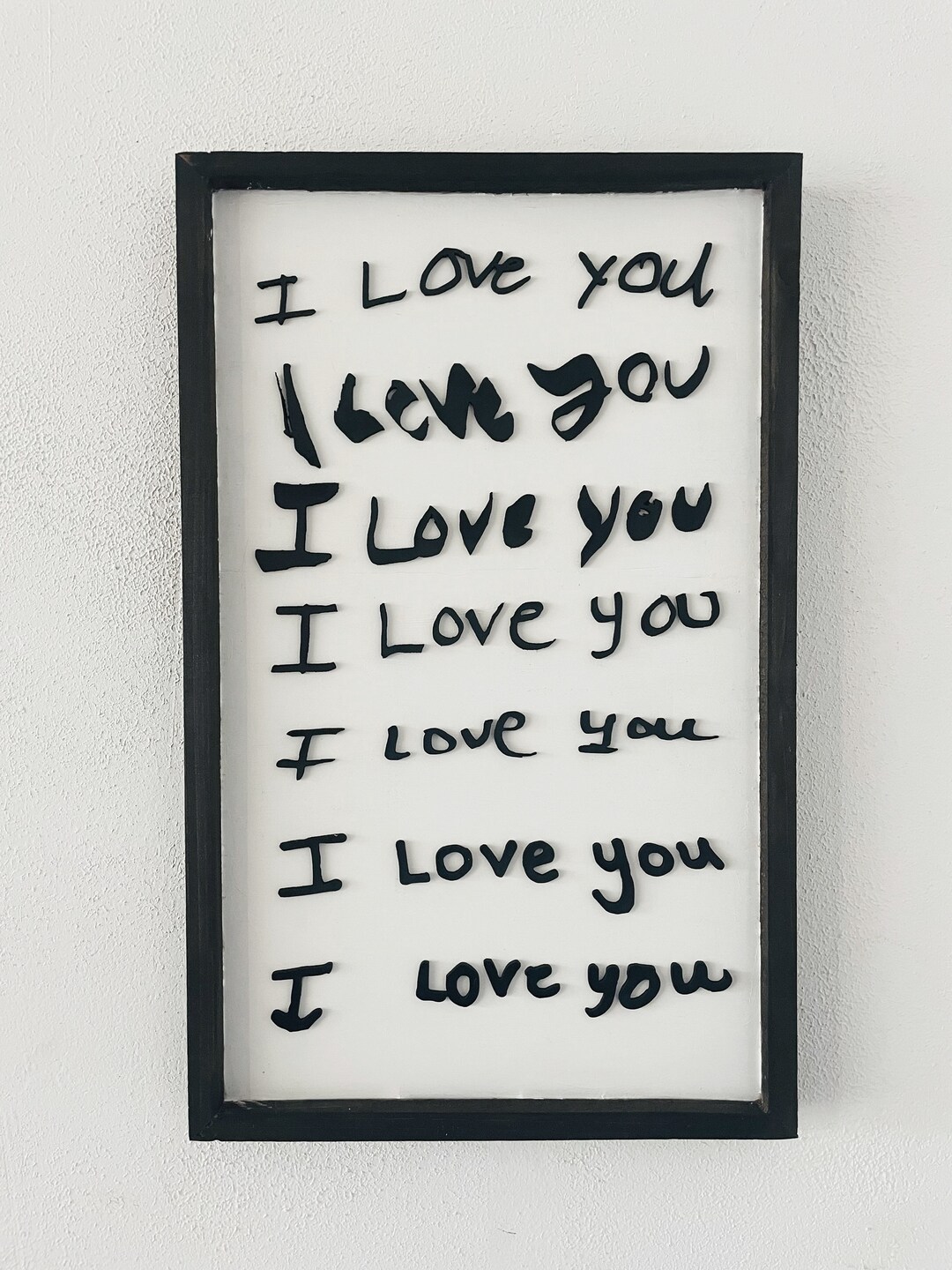 Hand Written Sign | I Love You Hand Written Sign | Gifts for Mom ...