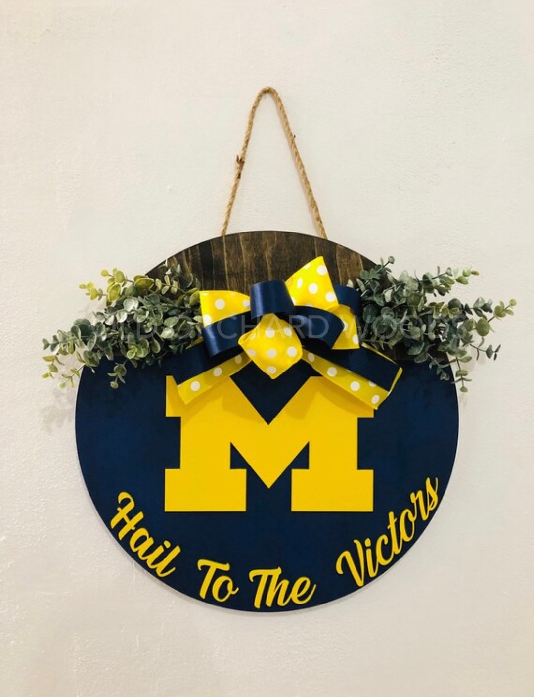 Michigan Wolverine Door Wreath | Michigan Wolverines | U of M | Go Blue ...