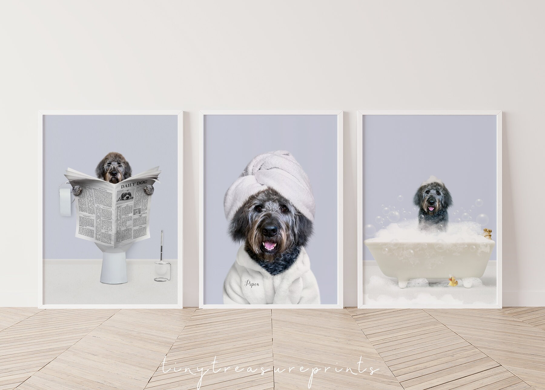 Custom Pet Portraits Set of 3 Funny Dog or Cat Portrait Pet | Etsy Canada