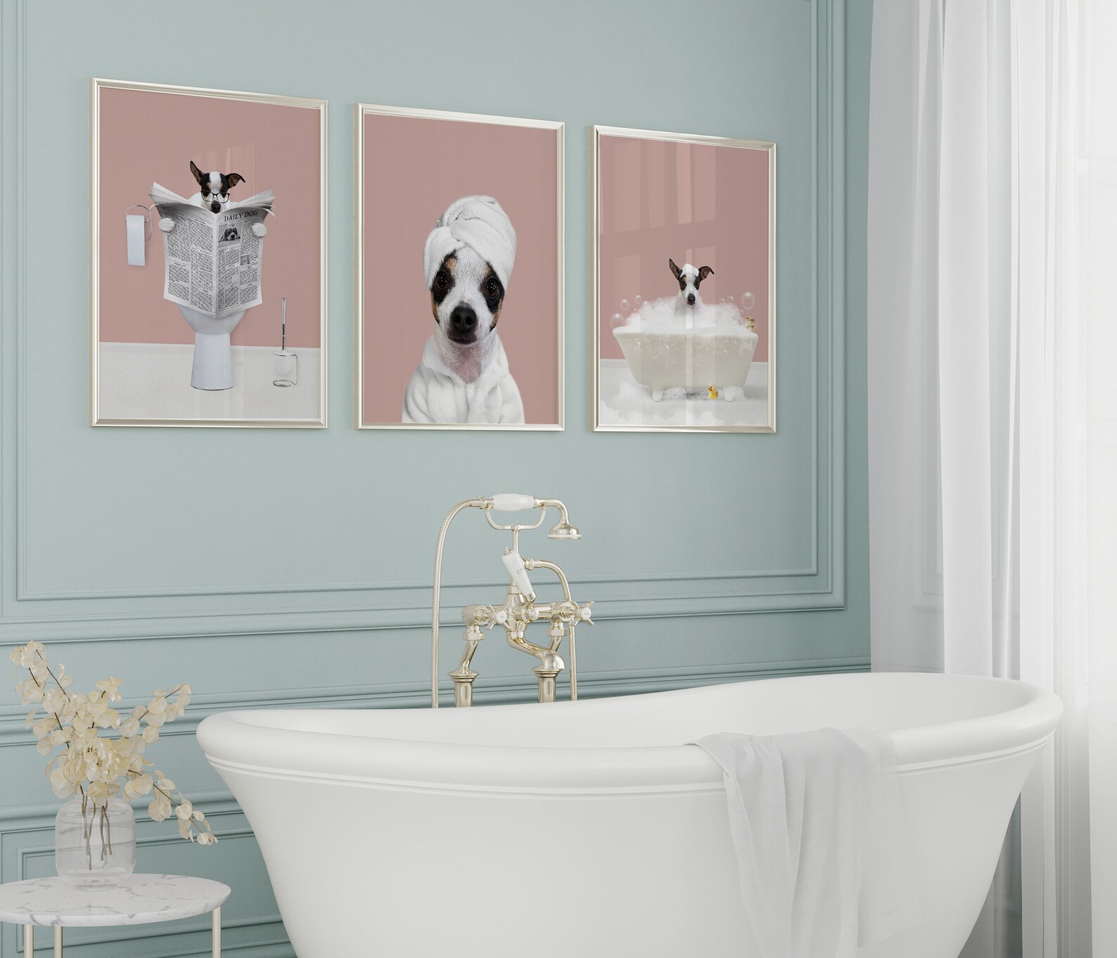 Custom Pet Portraits Set of 3 Funny Dog or Cat Portrait Pet | Etsy Canada