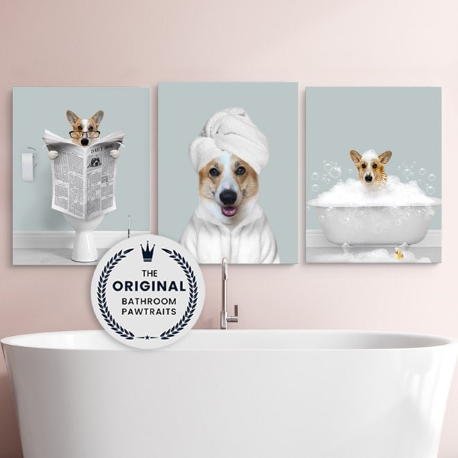 Custom Pet Portraits Set of 3 Funny Dog or Cat Portrait Pet - Etsy Canada