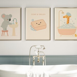 Animal Bathroom Prints Bundle | 100+ Minimalist Kids Wall Art | Funny ...