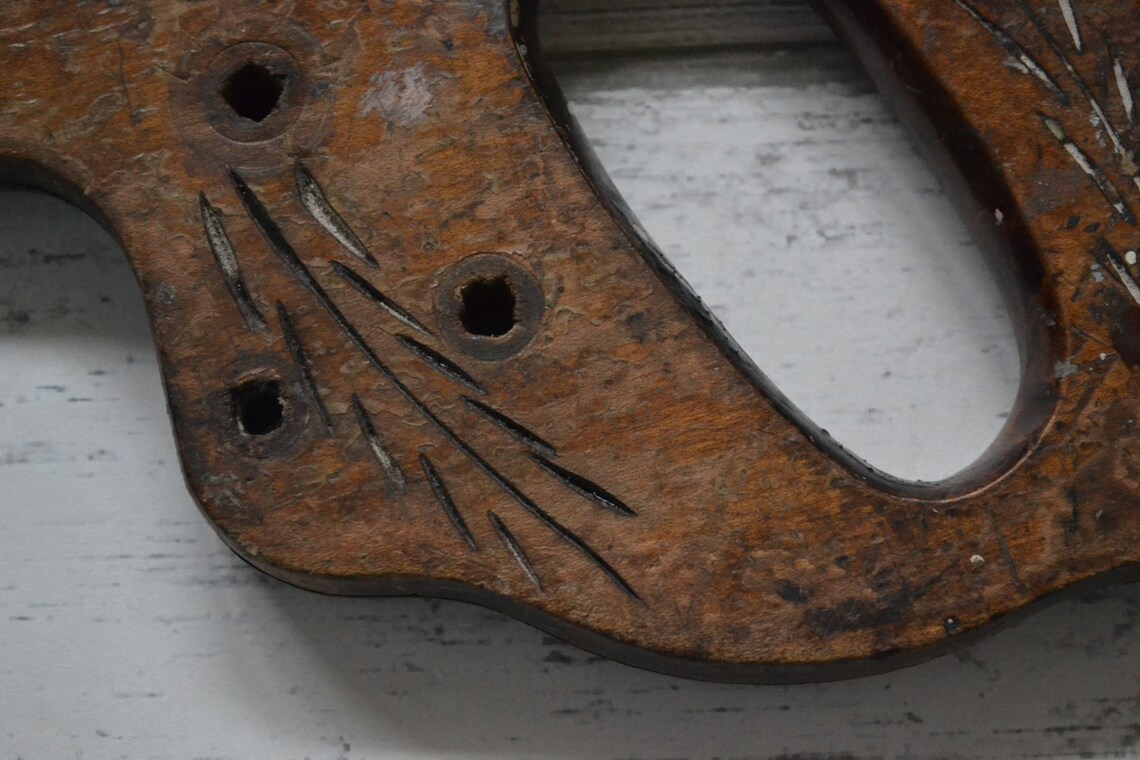 Vintage Wooden Panel Hand Saw Handle | Etsy