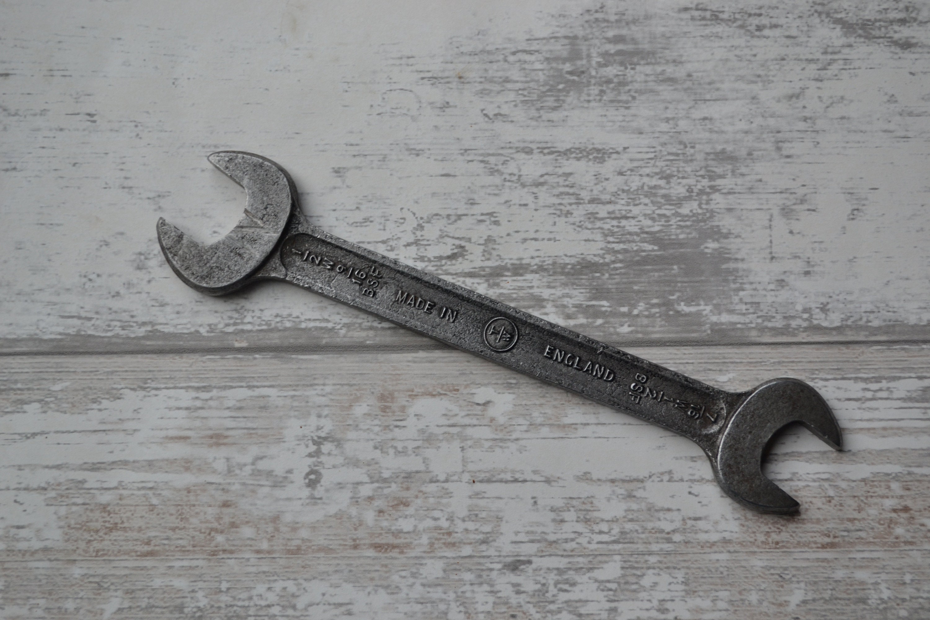 Vintage TW Superslim Acero Abierto Spanner 1/2 W Whitworth 9/16 BSF ...