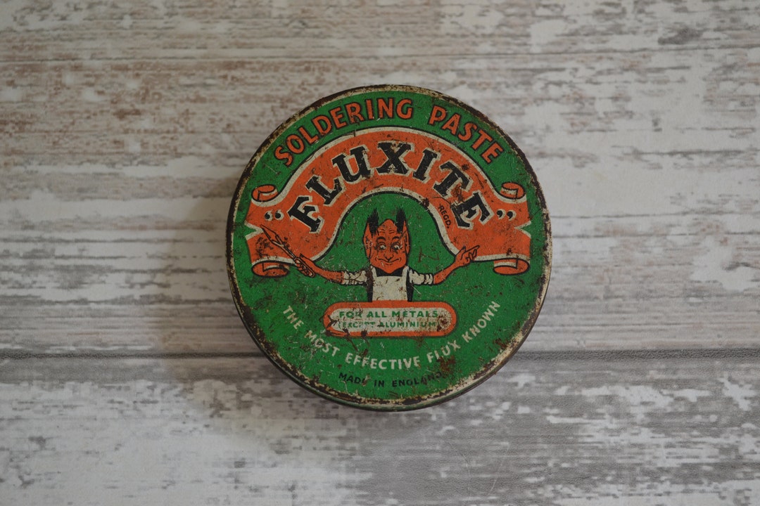 Vintage Fluxite Soldering Paste - Old Tin With Contents - Etsy