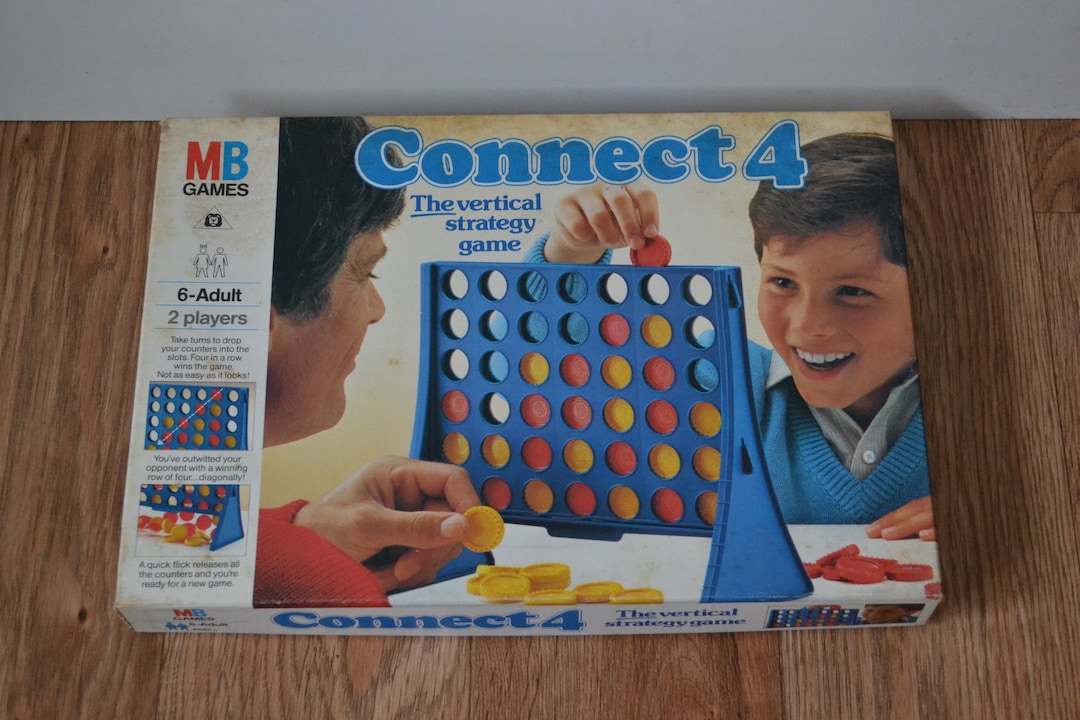 Vintage Connect 4 Boxed Game - MB Games 1984 Edition - Etsy
