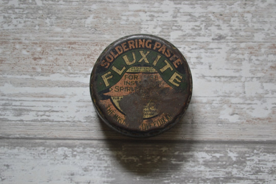 Vintage Fluxite Soldering Paste - Old Tin - Etsy UK