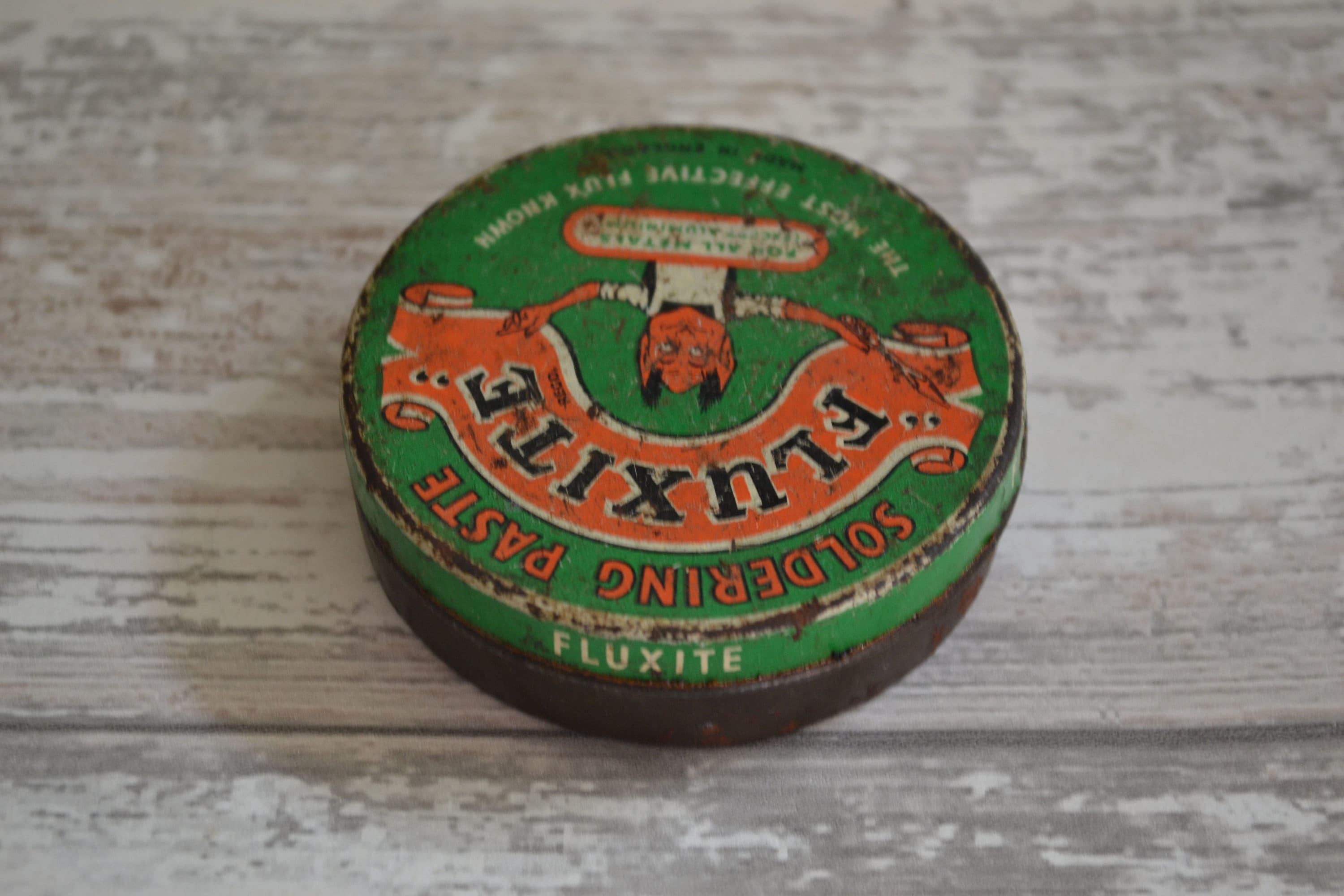 Vintage Fluxite Soldering Paste - Old Tin With Contents - Etsy