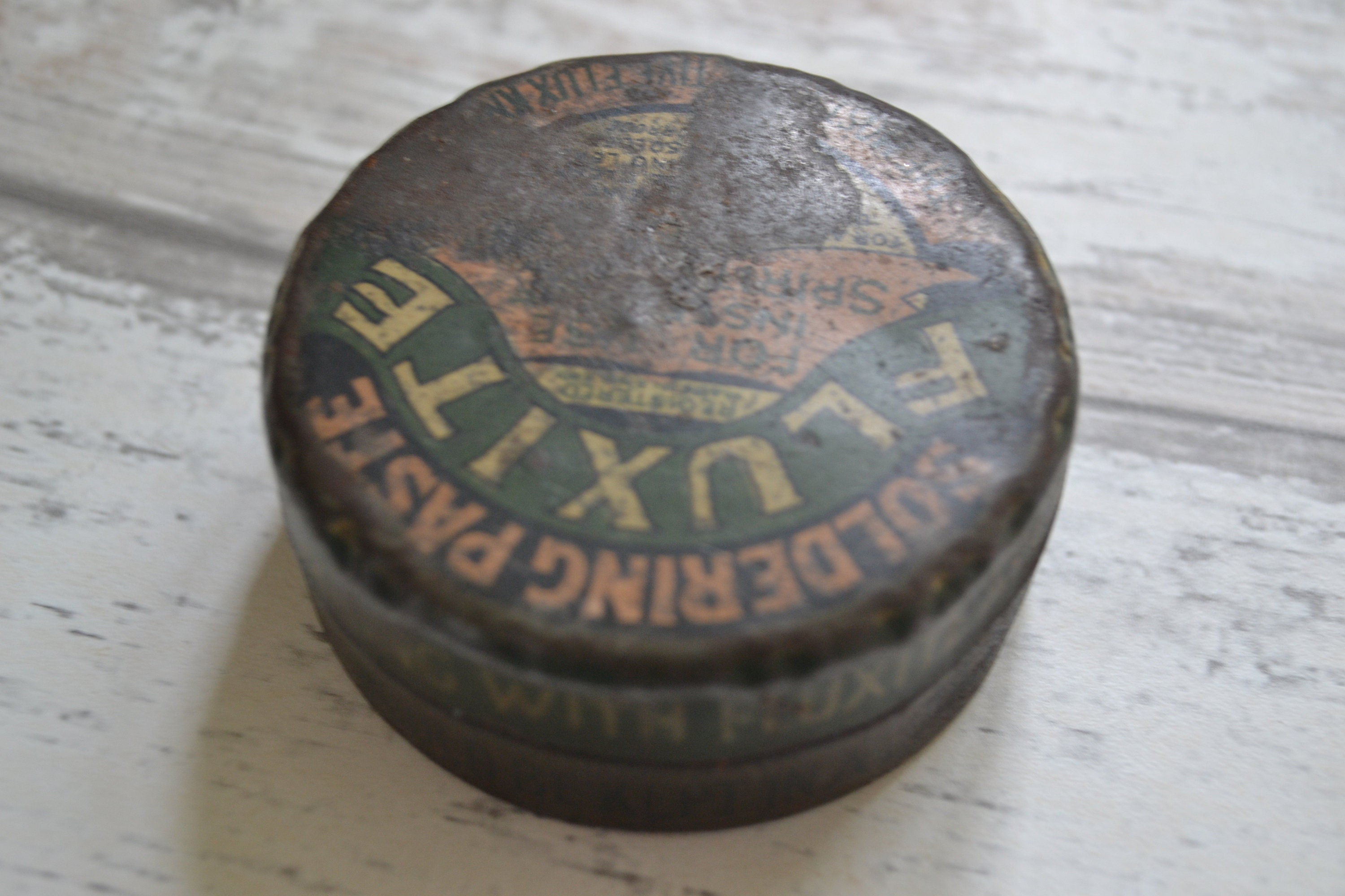 Vintage Fluxite Soldering Paste Old Tin - Etsy UK
