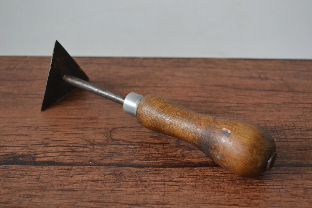 Vintage Triangle Paint Scraper - Steel With Hardwood Handle 7" - Etsy